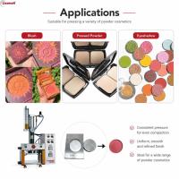 China Semi Automatic Pressed Powder Compact Machine Makeup Pan Face Powder Cake Press for sale