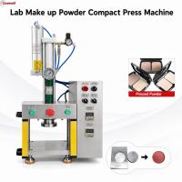 China Semi Automatic Pressed Powder Compact Machine Makeup Pan Face Powder Cake Press for sale