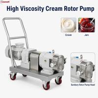 China Mobile Sanitary Lobe Pump Cream Lotion Honey Yogurt High Viscosity Transfer Pump for sale