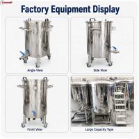 China 150L Mobile Sanitary Buffer Tank Shampoo Detergent Oil Cosmetic Liquid Storage for sale