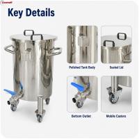 China 150L Mobile Sanitary Buffer Tank Shampoo Detergent Oil Cosmetic Liquid Storage for sale