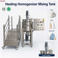 China Double Jacket 1000L Mixing Kettle Shower Gel Chemical Blender Bottom Homogenizer for sale