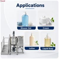 China Double Jacket 1000L Mixing Kettle Shower Gel Chemical Blender Bottom Homogenizer for sale