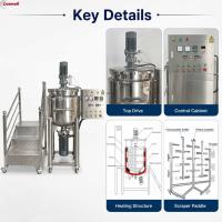 China Double Jacket 1000L Mixing Kettle Shower Gel Chemical Blender Bottom Homogenizer for sale