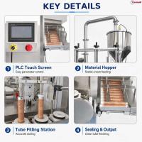 China Gel Cream Ointment Cosmetic Automatic Ultrasonic Tube Filler Sealer Packaging for sale