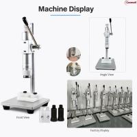 China Tabletop Pneumatic Perfume Bottle Crimper Fragrance Spray Pump Collar Press Machine for sale