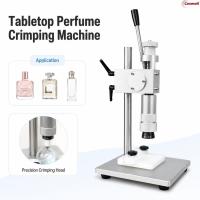 China Tabletop Pneumatic Perfume Bottle Crimper Fragrance Spray Pump Collar Press Machine for sale