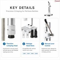 China Tabletop Pneumatic Perfume Bottle Crimper Fragrance Spray Pump Collar Press Machine for sale