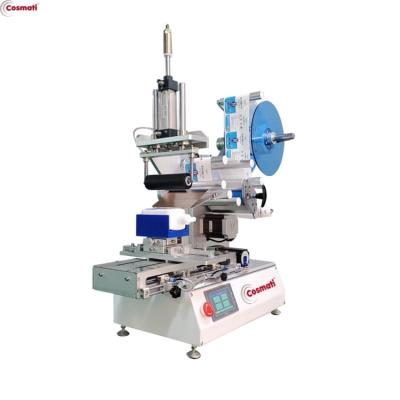 China Flat Square Bottle Labeling Machine Semi Automatic Front Back Sticker Applicator for sale