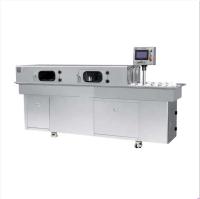 China Semi-automatic chemical cosmetic plastic bottle tube glass jar bottle air cleaning machine equipment for sale