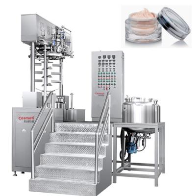 China 100L Vacuum Homogenizing Emulsifying Mixer Tank Cosmetic Lotion Shampoo Sunscreen Cream Making Mixing Machine for sale