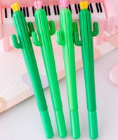 China Cute Cactus Neutral Pen Learning Black Signature Pen Primary School Student Award Gift Creative Stationery for sale