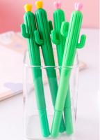 China Cute Cactus Neutral Pen Learning Black Signature Pen Primary School Student Award Gift Creative Stationery for sale