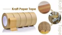 China Customised Flatback Hot Melt Kraft Paper Tape 50mmx150m for sale