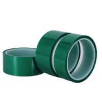 China Polyester Powder Coating Green Masking PET Adhesive Tape Film For Insulation for sale