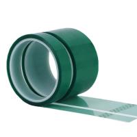 China Polyester Powder Coating Green Masking PET Adhesive Tape Film For Insulation for sale