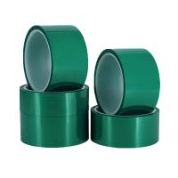 China Polyester Powder Coating Green Masking PET Adhesive Tape Film For Insulation for sale