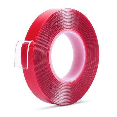 China Red Nano Reusable Packing Adhesive Tape Acrylic Double Sided Tape Waterproof for sale