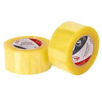 China Custom OPP Packing BOPP Golden Transparent Tape Shipping Carton Box Sealing Adhesive Packaging Tape for sale