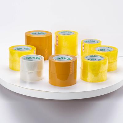 China 90mic Shipping Sealing Transparent BOPP Adhesive Tape Tightly Wound Packing for sale