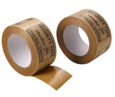 China 1000m Printed Self Adhesive Kraft Paper Gummed Tape for Carton Packing for sale