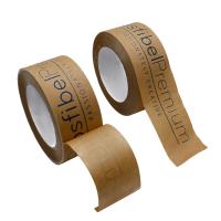 China 1000m Printed Self Adhesive Kraft Paper Gummed Tape for Carton Packing for sale