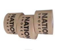 China Self Adhesive Gummed Brown Paper Tape Logo Printed Kraft Tape for sale