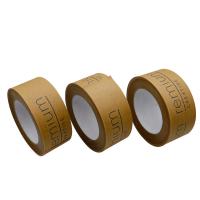 China Brown Adhesive Kraft Fragile Sealing Kraft Paper 50mmx50mtr For Shipping Package for sale