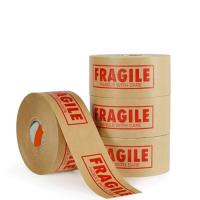 China Water Activated Kraft Paper Adhesive Tape Fragile Reinforced Gummed Tape 50m for sale