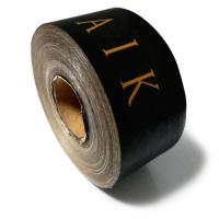 China ODM Black Printed Self Adhesive Brown Paper Tape Fiber Reinforced Gummed Tape for sale