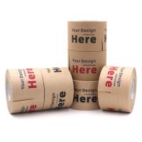 China Reinforced Self Adhesive Brown Kraft Paper Adhesive Tape Jumbo Roll ISO9001 for sale