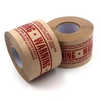 China Reinforced Sealing Brown Gummed Kraft Paper Adhesive Tape Custom Printing for sale