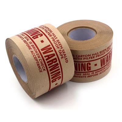China Reinforced Sealing Brown Gummed Kraft Paper Adhesive Tape Custom Printing for sale