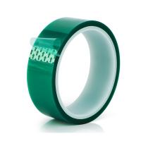 China Heat Resistant Silicone Green Masking Tape PET Polyester Powder Coating for sale