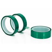 China Heat Resistant Silicone Green Masking Tape PET Polyester Powder Coating for sale
