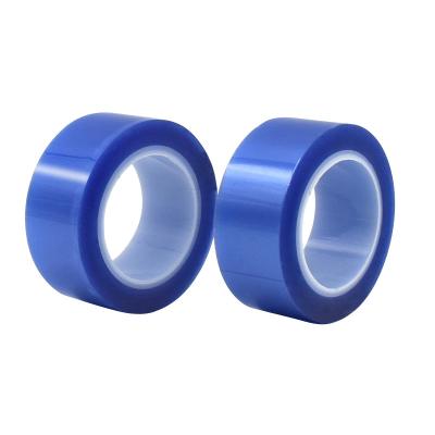 China Blue Polyester PET Adhesive Tape Silicone Masking Tape For Glass for sale