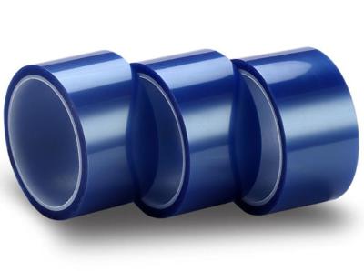 China 90mic Blue Adhesive Double Sided PET Tape Heat Resistant Masking Tape for sale