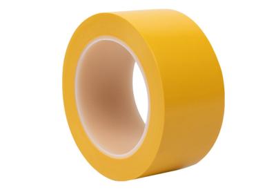 China 50mm Orange PVC Adhesive Tape Floor Warning Yellow Insulation Tape for sale
