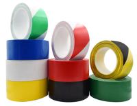 China Red White Stripes PVC Adhesive Tape Plastic Electrical Tape For Insulation 15yard 20yard for sale