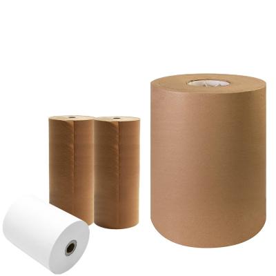 China Brown White Raw Gummed Kraft Paper Jumbo Roll Tape Per Ton for sale