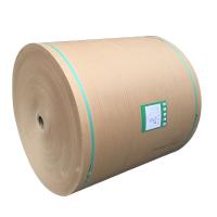 China Recycled Wrapping Brown Kraft Paper Jumbo Roll 100% Virgin Wood Pulp for sale
