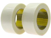 China White Fiberglass Adhesive Tape Bidirectional Filament Tape Cross Weaved for sale