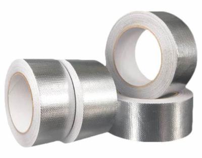China HVAC Aluminum Fiberglass Insulation Tape Silver Aluminum Foil Tape for sale