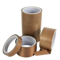 China Heat Resistant Teflon PTFE Film Coated Fiberglass Adhesive Tape For Bonding for sale