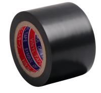 China Black Rubber PVC Adhesive Tape Single Sided 50mm for sale
