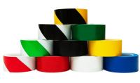 China TUV Polyvinyl Chloride PVC Adhesive Tape 50mm Black White Stripes for sale