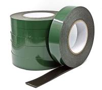 China PE Double Sided 10mm Foam Tap Green Film Strong Sponge for sale
