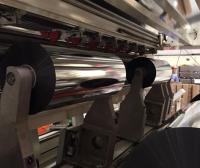 China Vacuum Metallized Bopp Aluminized Plastic Protective Film Roll For Food Packaging for sale