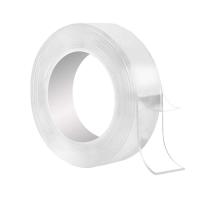 China 2mm*1m Sticky Double-Sided Adhesive Washable Transparent Non-Marking Nano Tape for sale