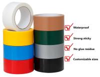 China 50m Colorful Adhesive Packing Tape Carpet Sticky Tape Jumbo Roll for sale